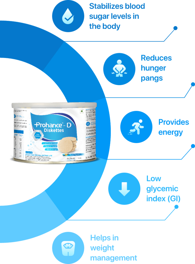 Prohance - D Diskettes Vanilla: Nutritional Snack for Diabetic People